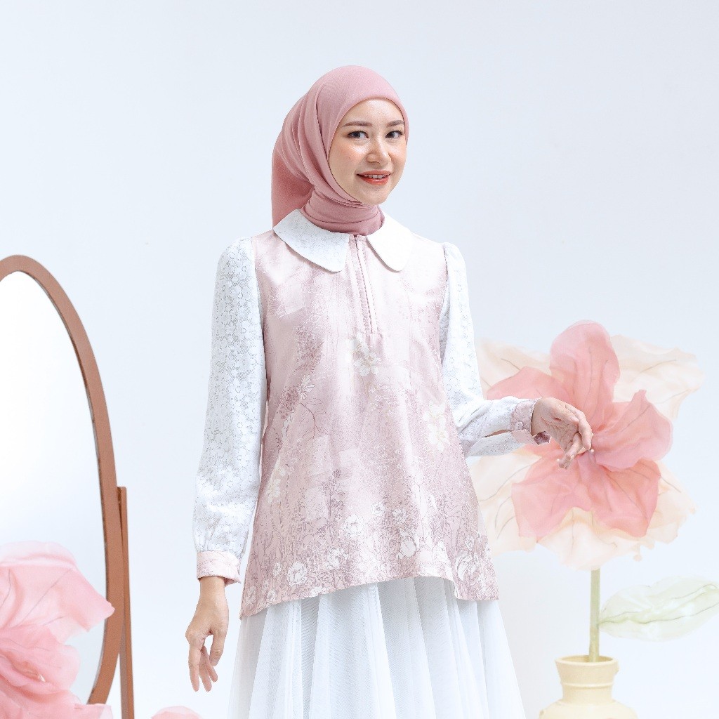 Jual Soraya Jacquard Lace Raya Blouse Kondangan | Shopee Indonesia