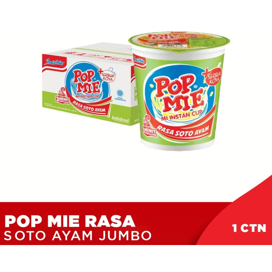 Jual 1 ctn - Pop Mie Rasa Soto Ayam Jumbo - indofood | Shopee Indonesia