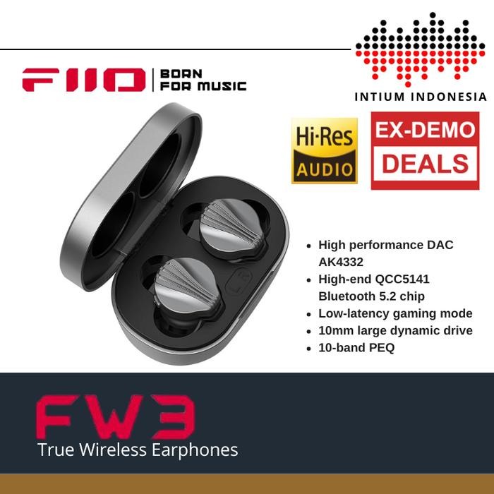 Jual FiiO FW3 / FW 3 / FW-3 TWS True Wireless Earbuds 10mm drivers with lush vocals/Bass ...