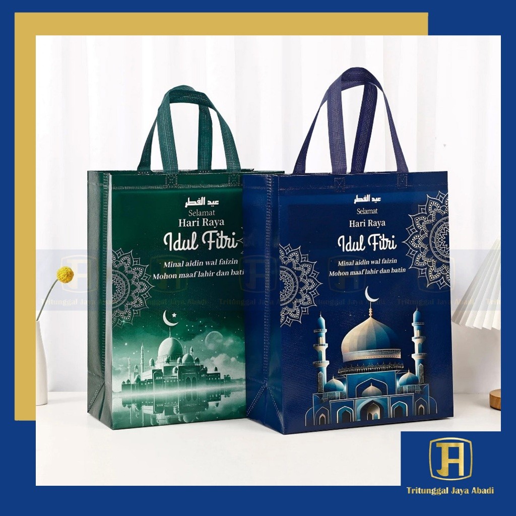Jual Tas Goodie Bag Parcel Lebaran Idul Fitri – Spunbond 40x30x14cm (Biru & Hijau) | Shopee ...