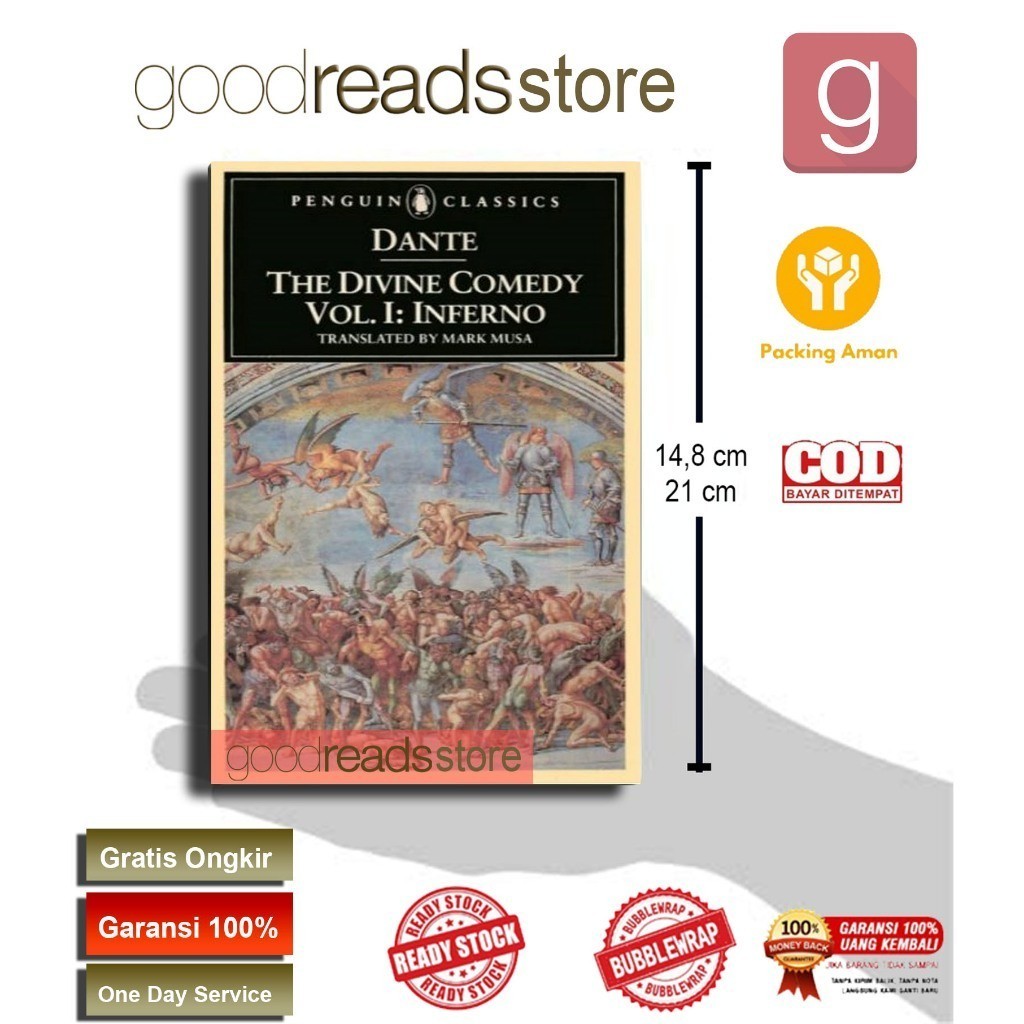 Jual Dante The Divine Comedy Vol 1 Inferno - Mark Musa (English ...