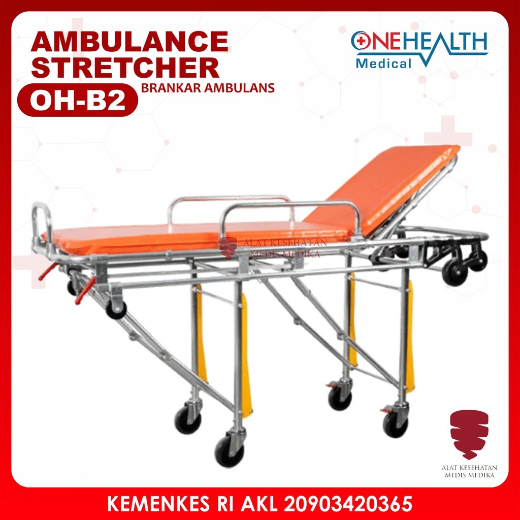 Jual Tandu Ambulan OneHealth OH-B2 Stretcher Ambulance Brankar Ambulans ...