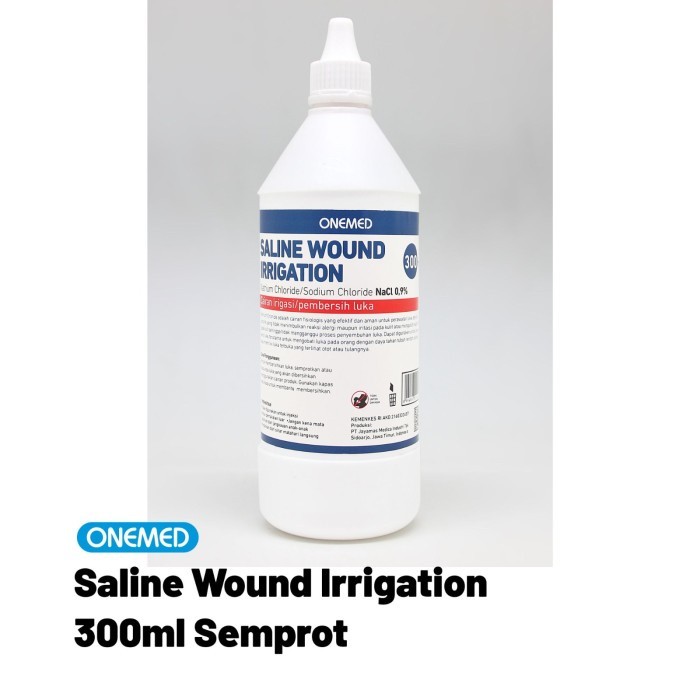 Jual Cairan Cuci Luka ONEMED Saline Wound Irrigation Semprot 300 Ml (NaCl 0.9%) | Shopee Indonesia
