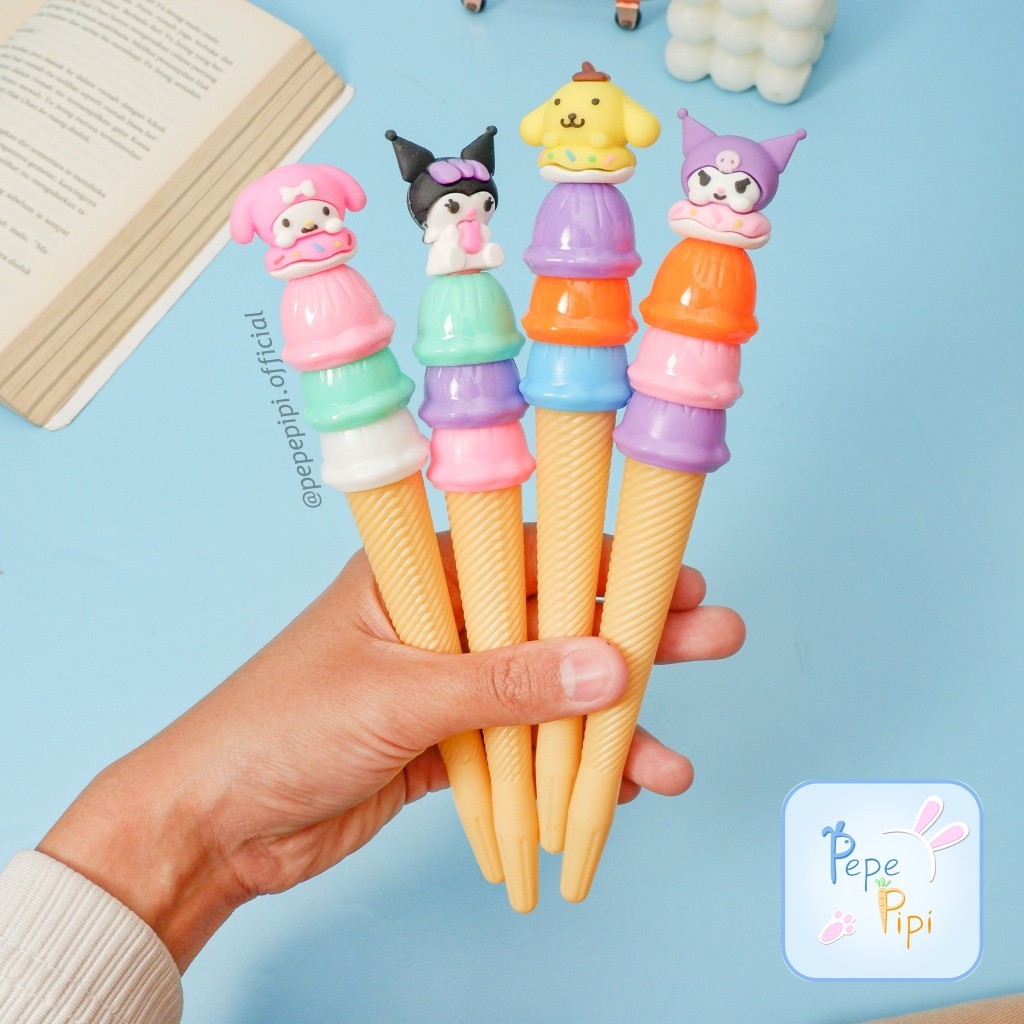 Jual Pena Gel Ice Cream Cone Sanrio PGK-1431Pulpen Bolpoint Pen Tinta ...