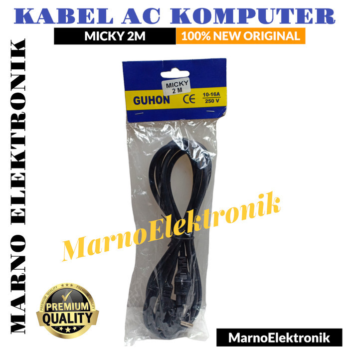 Jual SGA05 KABEL AC MICKY CABLE POWER ADAPTOR LAPTOP KOMPUTER MOUSE 2M ...