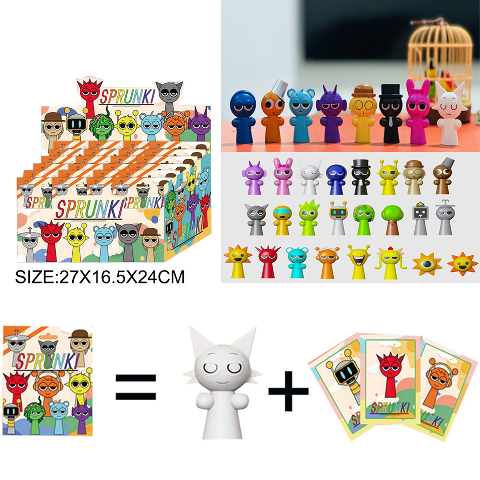 Jual Sprunki Figurine Model Sprunky Figuras 7cm PVC Sprunki Game Action ...