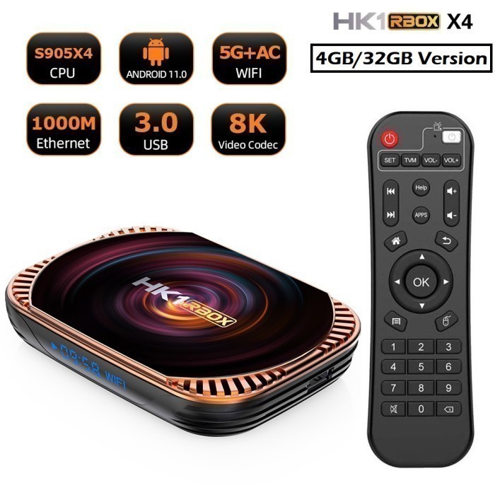 Jual GROSIRUNIK99 HK1 RBOX X4 - Android 11 Smart Android TV Box 8K ...