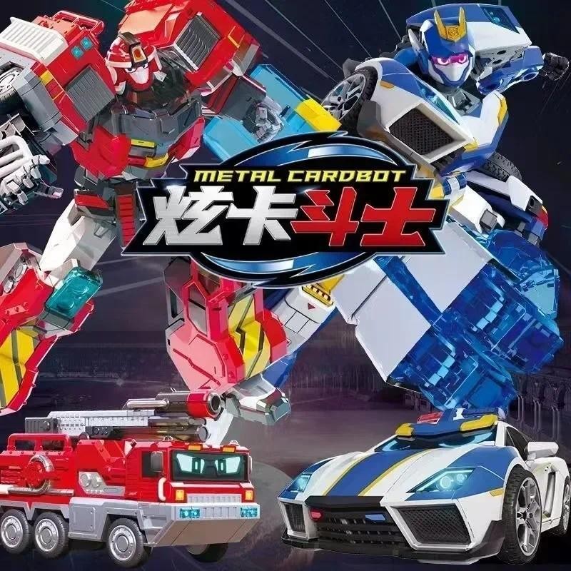 Jual Metal Cardbot Transforming Mecha Robot Car Toy HEAVY IRON BLACK ...