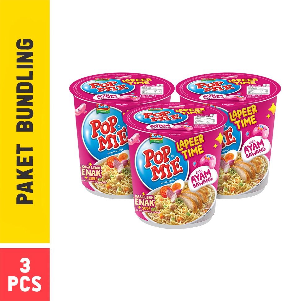 Jual Pop Mie Ayam Bawang Lapeer Time 3 pcs | Shopee Indonesia