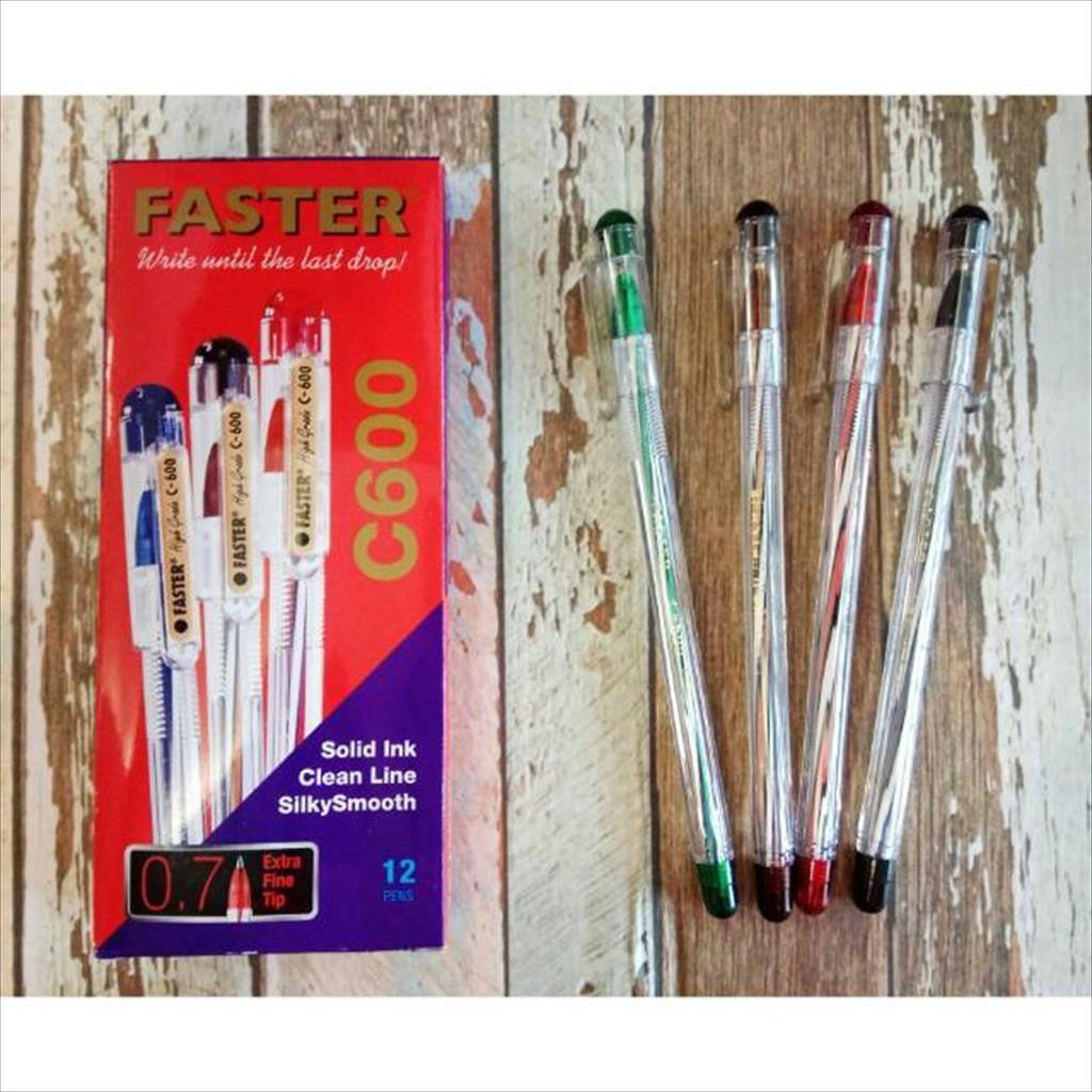 Jual Pulpen Faster C600 (12 pcs) | Shopee Indonesia