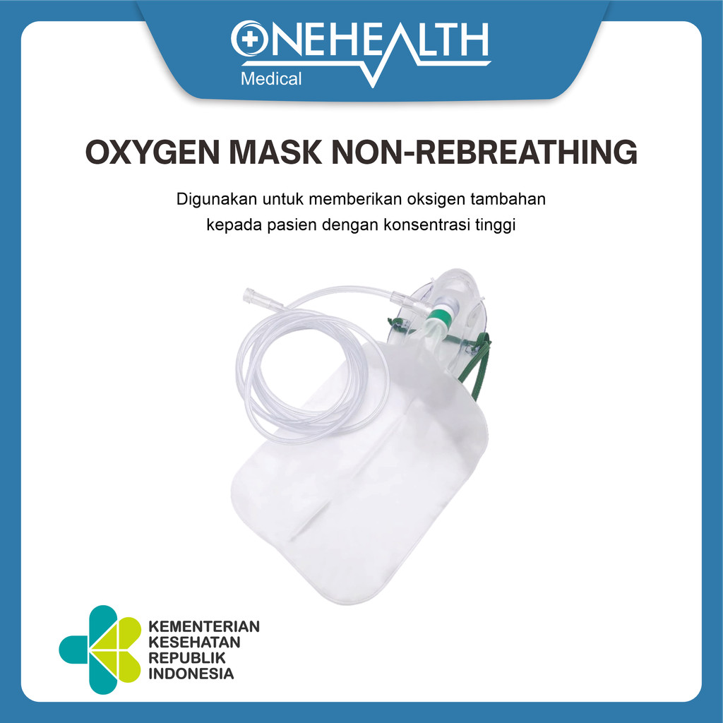 Jual Onehealth Non-Rebreathing Oxygen Face Mask (NRM) Alat Medis Untuk ...