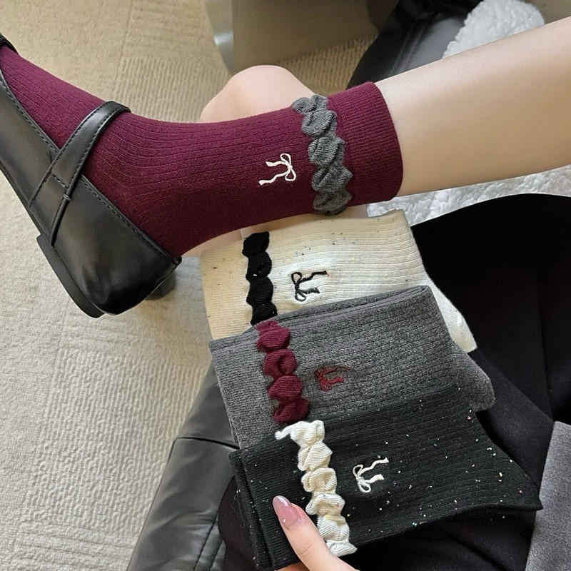 Jual Little Maple - Marie Couquette Korean Socks / Kaos Kaki Korea ...