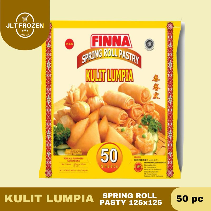 Jual Finna Kulit Lumpia Spring Roll Pastry 125 x 125mm isi 50Lembar ...