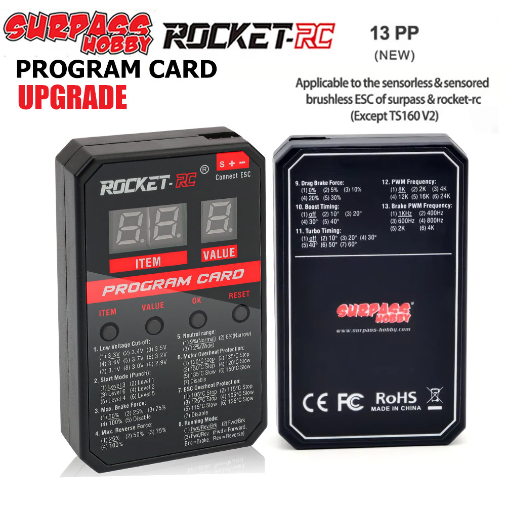 Jual Surpass Hobby ROCKET-RC Universal LED Programming Card Upgraded ...