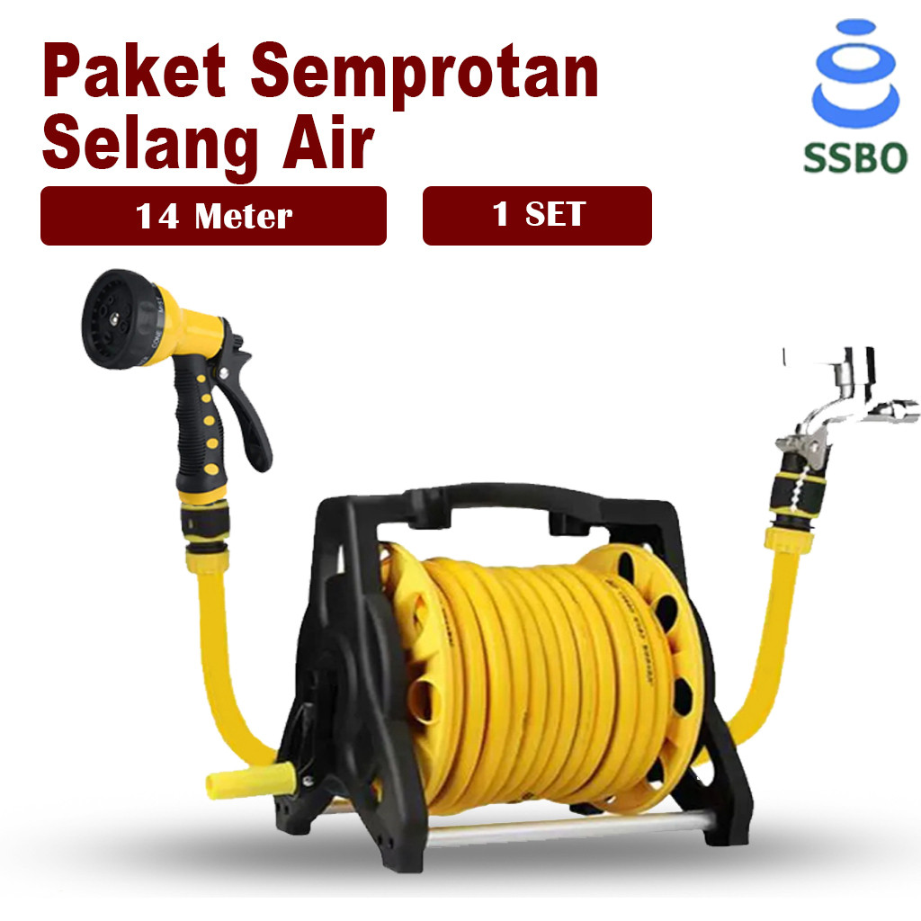 Jual SSBO Paket Semprotan Selang Air 14 Meter Kuning Jet Spray Taman ...