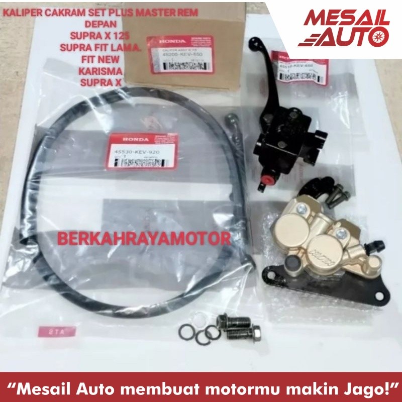 Jual PAKET KALIPER CAKRAM SET MASTER REM DEPAN SUPRA X 125 FIT LAMA FIT NEW SUPRA X KARISMA KEV ...