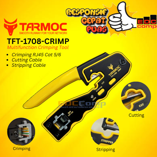 Jual Tarmoc TFT-1708-CRIMP | EZ Connector RJ45 Crimping Tool Tang ...