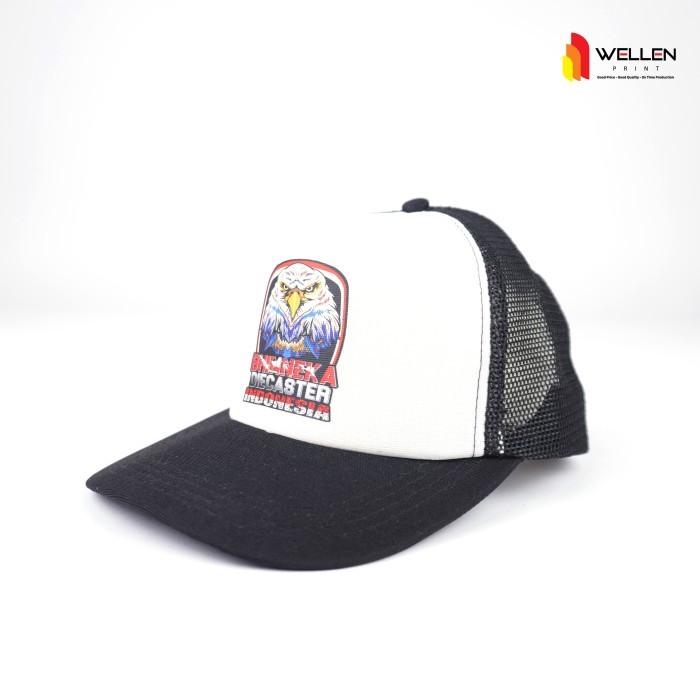 Jual Topi Trucker Custom Print Design Nama Souvenir Topi Jaring Cetak ...