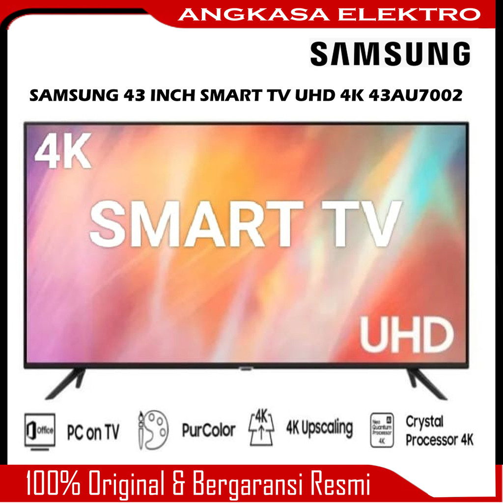 Jual Samsung 43 inch Smart TV UHD 4K - 43AU7002KXXD - GARANSI RESMI ...