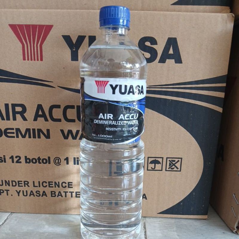 Jual Air Aki Accu Yuasa 1 Liter biru | Shopee Indonesia