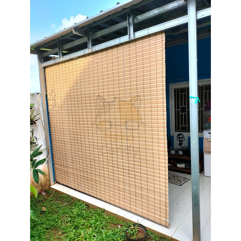 Jual CY77BM Tirai kerai warna polos untuk outdor bahan PVC EDGING ...