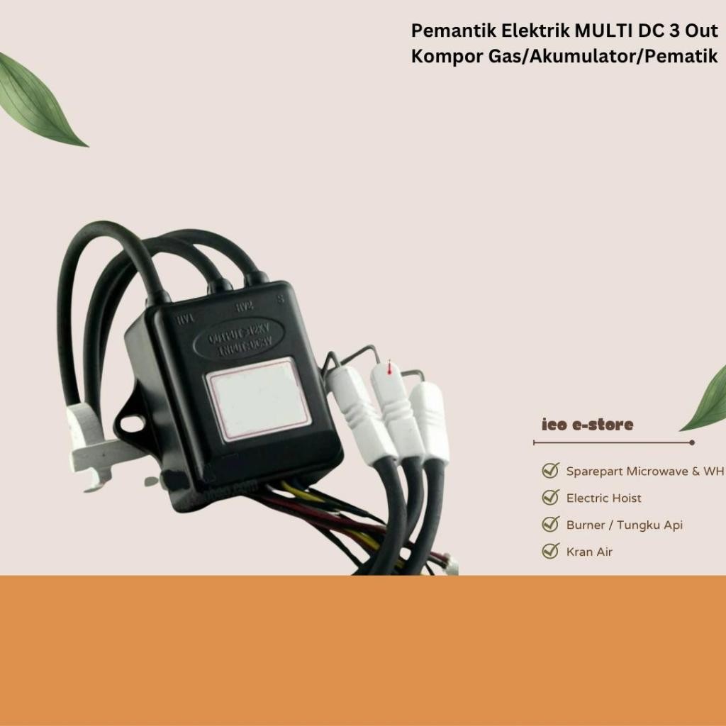 Jual Pemantik Elektrik MULTI DC 3 Out Kompor Gas/Akumulator/Pematik ...