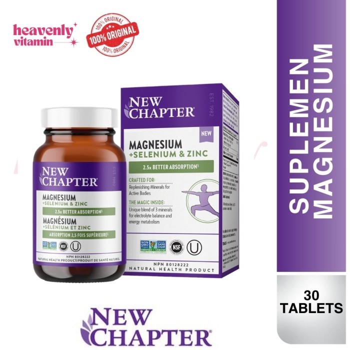 Jual New Chapter Magnesium + Selenium & Zinc - 30 Tablets | Shopee ...