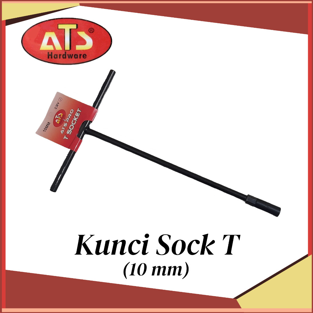 Jual ATS Kunci Sock T 10mm / Kunci T 10 mm / Sok T / T-Type Wrench 10mm ...