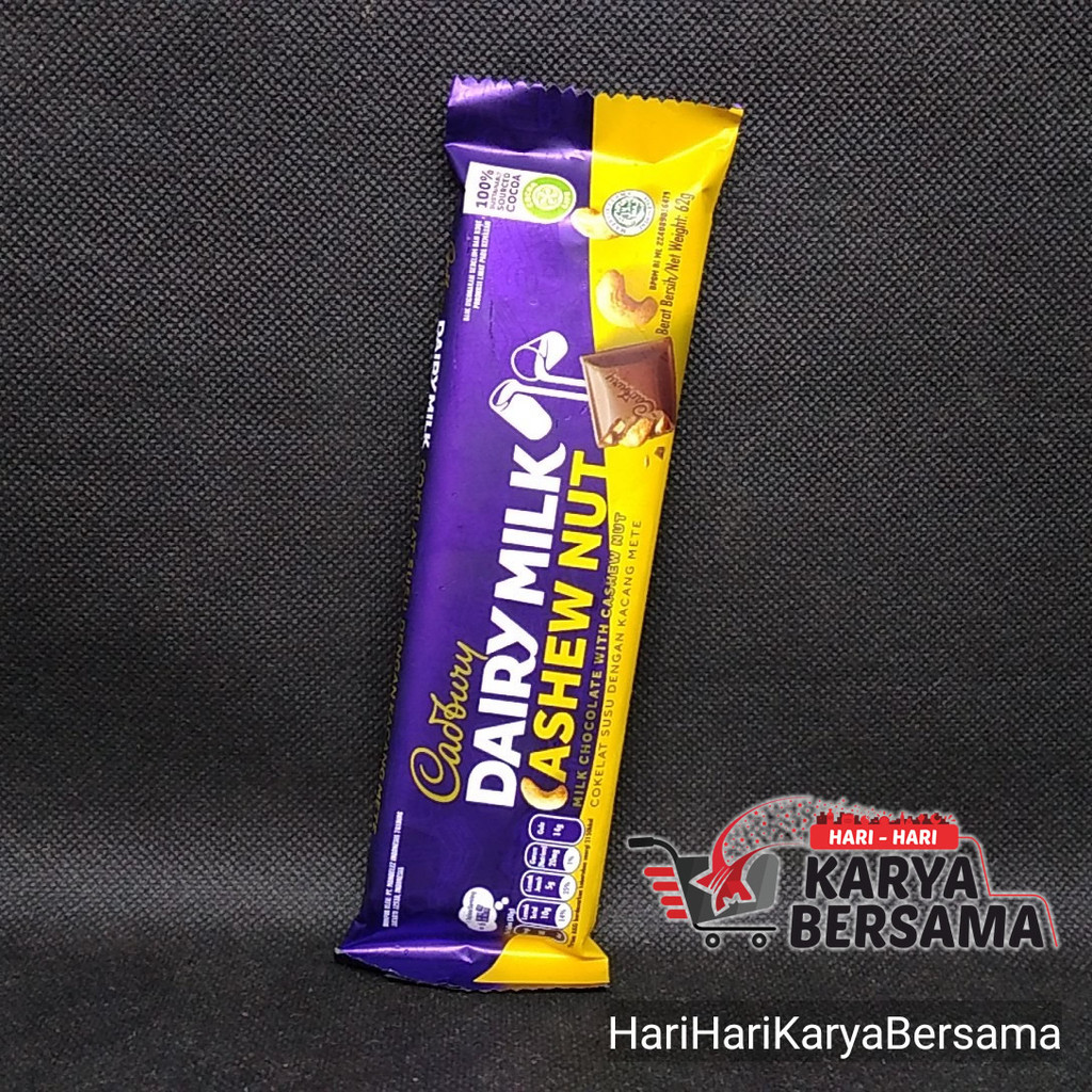 Jual MAKANAN RINGAN COKELAT BATANG CADBURY DAIRY MILK CHOCOLATE CASHEW ...