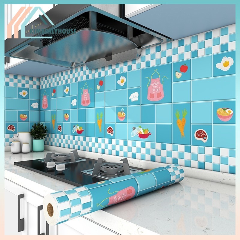 Jual Wallpaper Sticker Dapur 60cm X 3meter Meja Dinding Lemari Anti ...