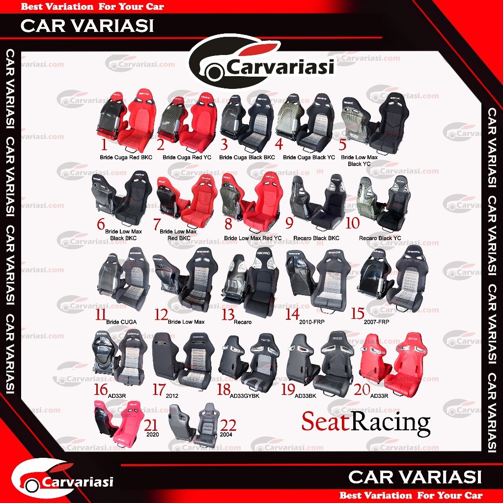 Jual jok mobil racing RECARO / jok recaro / jok racing / jok racing ...