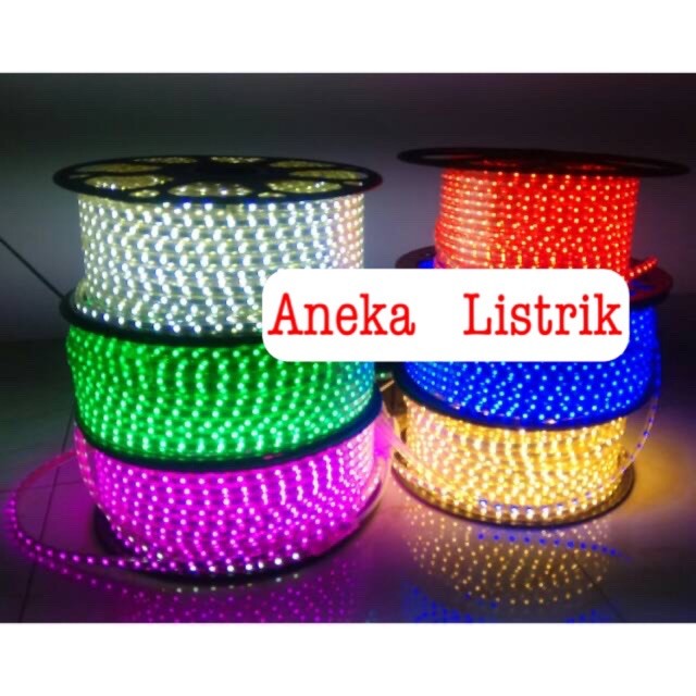 Jual LAMPU LED STRIP SELANG 5050 SMD AC 220V METERAN (1M-100M) OUTDOOR AND INDOOR LAMPU PLAFON ...