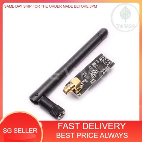 Jual (Ready Stock) Wireless RF Transceiver 2.4 G 1100 M NRF24L01 PA LNA ...