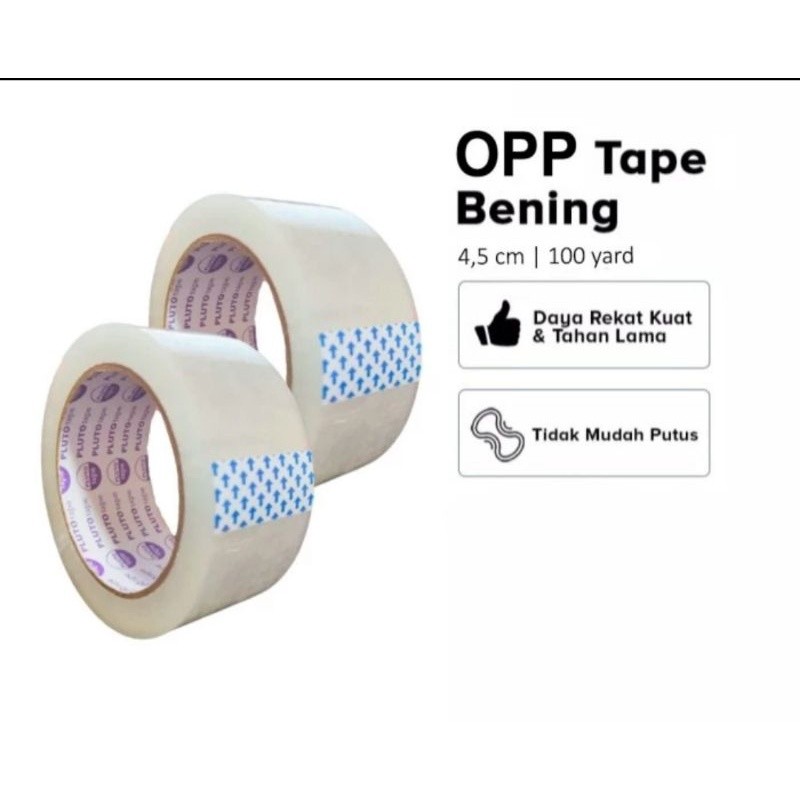 Jual Lakban Bening / Coklat Pluto 2 inch ( 45 mm ). 100 yard ../ kualitas daimaru | Shopee Indonesia