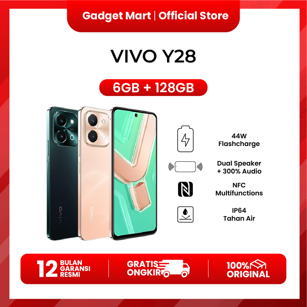 Jual vivo Y28 6/128GB - Garansi Resmi | Shopee Indonesia