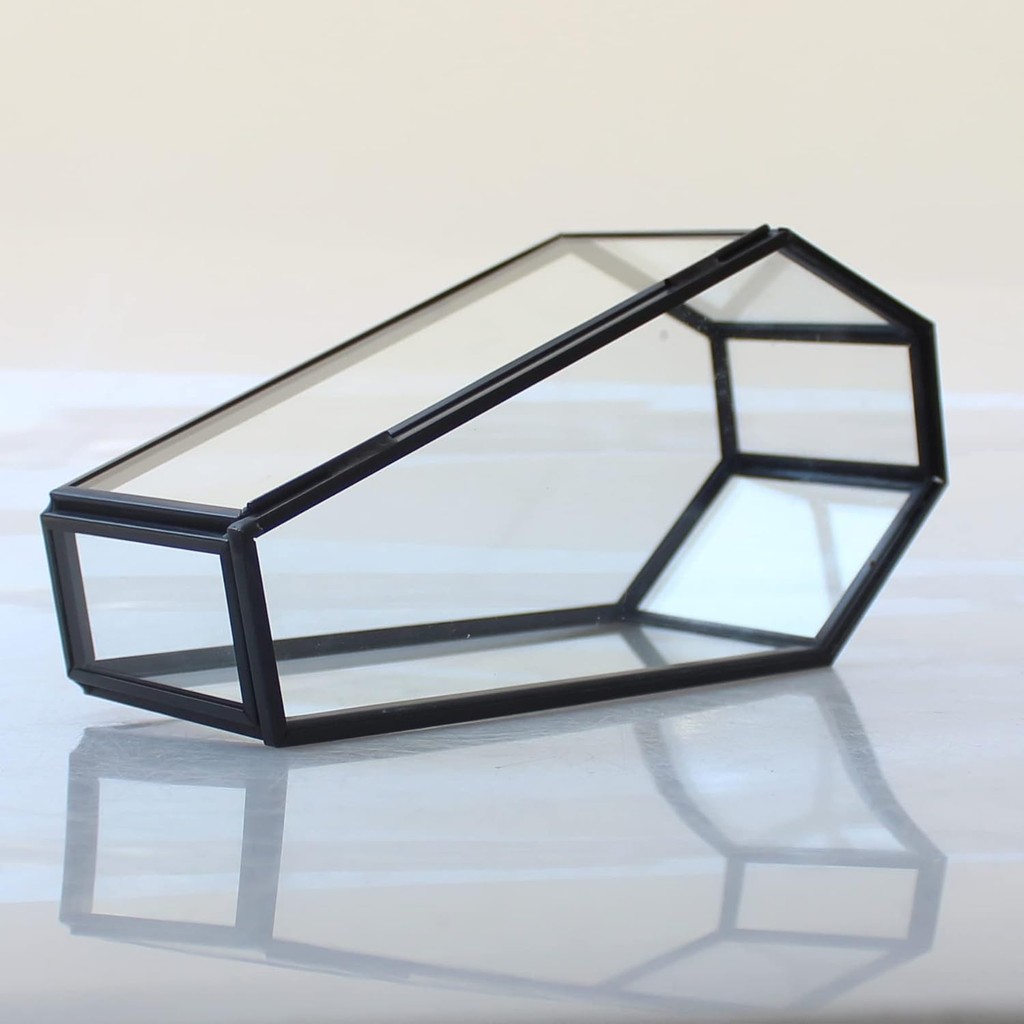 Jual Small Coffin Shadow Glass Box Black Trinkets Glass Coffin ...
