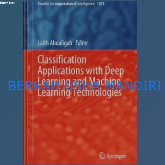 Jual BUKU Classification Applications with Deep Learning and Machine ...
