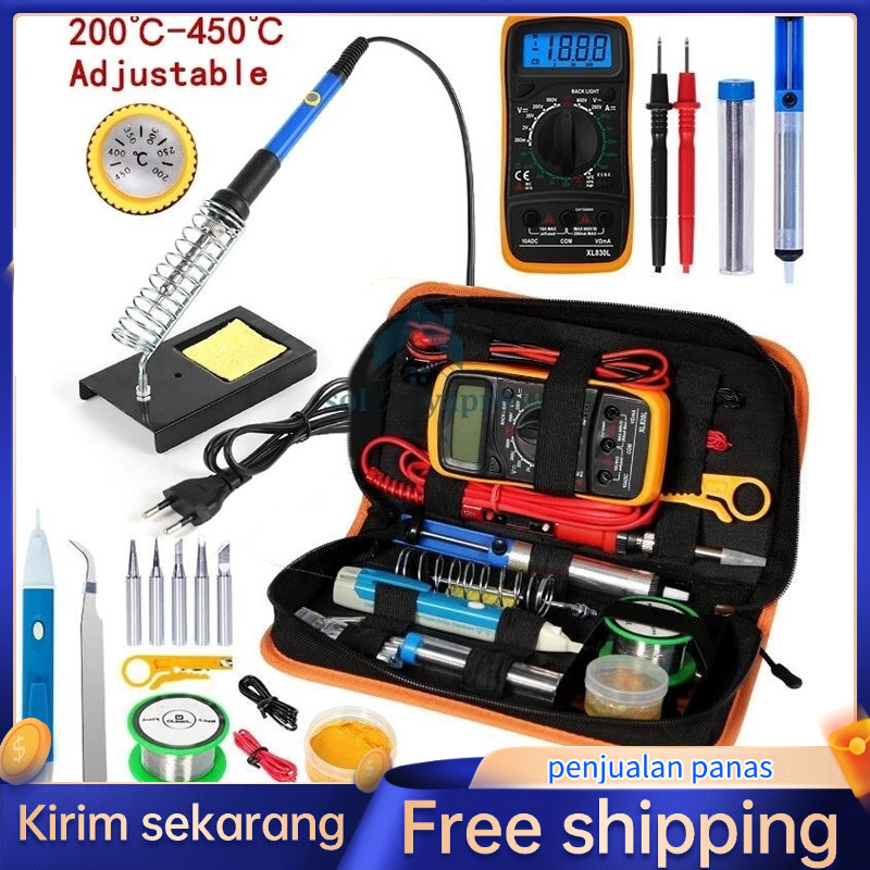 Jual Set Besi Solder Portabel 60W 220V Set Besi Elektronik Kit Besi ...