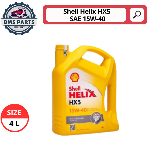 Jual OLI MESIN Shell Helix HX5 SAE 15W-40 4L Bensin Solar Diesel/ OLI ...