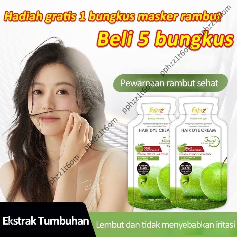 Jual (Beli 5 gratis 1) Pewarna rambut tanpa bleaching cat rambut coklat ...