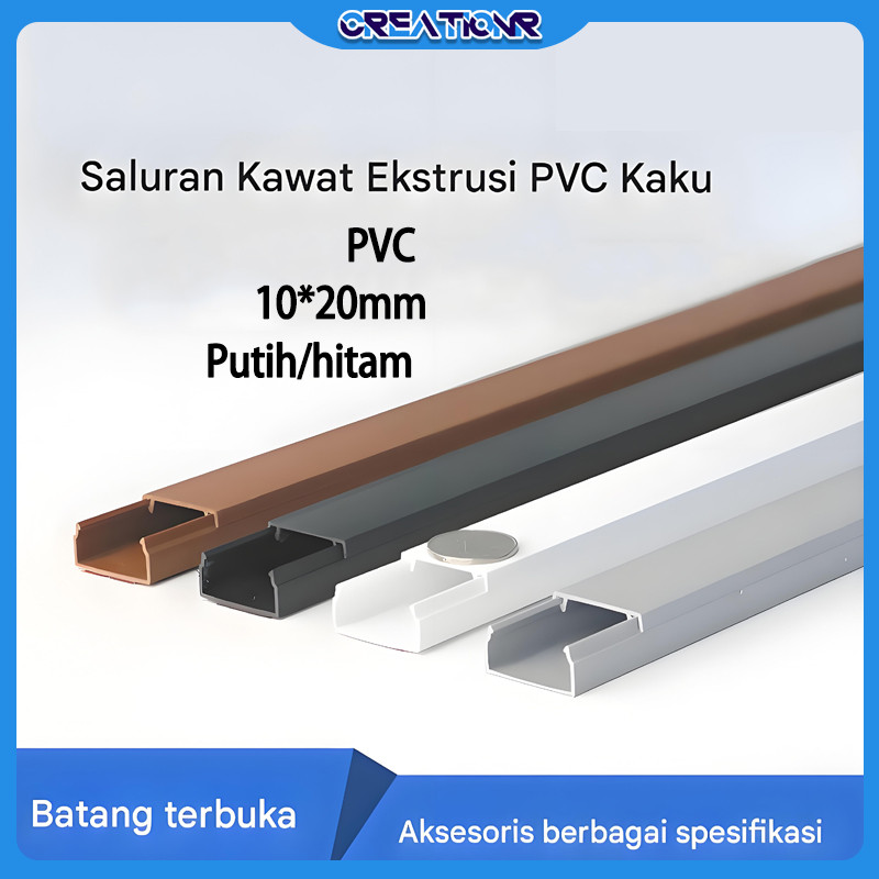 Jual （1 Barang）Pipa Listrik PVC 20x10mm/Penutup Kabel Dinding/Lantai ...