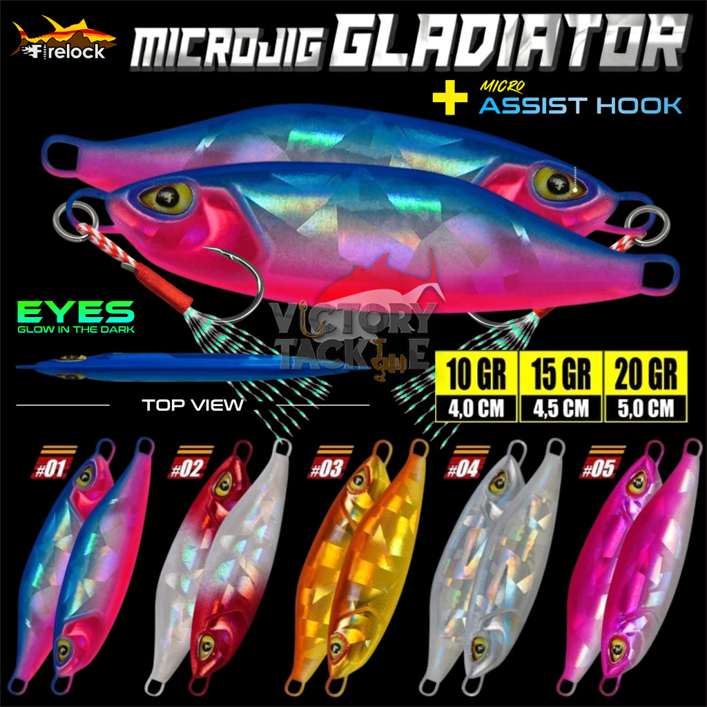Jual UMPAN PANCING metal jig MICRO JIG FIRELOCK GLADIATOR 10 15 20 GRAM | Shopee Indonesia