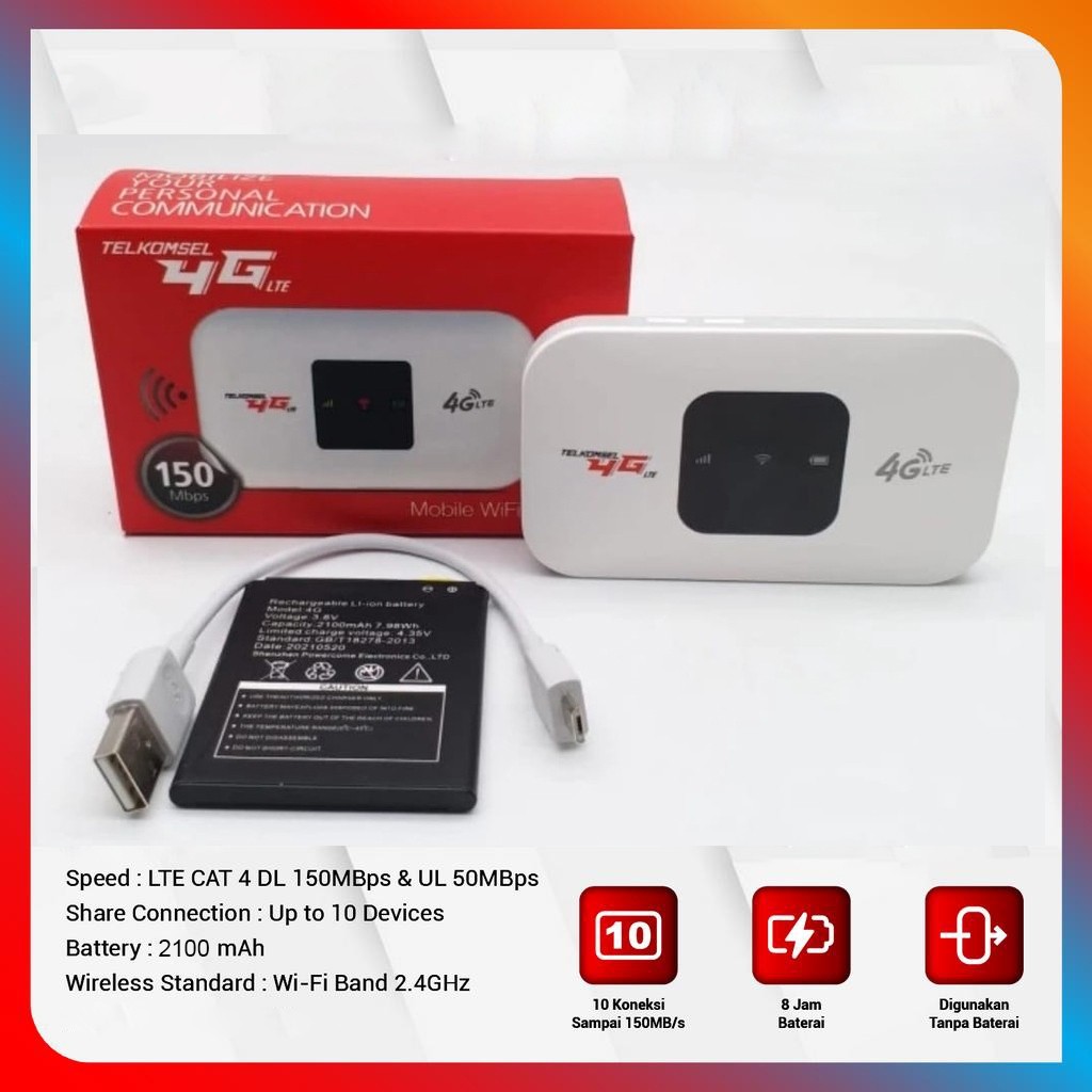 Jual MIFI MODEM WIFI 4G UNLOCKOPERATOR Perdana / 150Mbps 4G/5G Portable ...