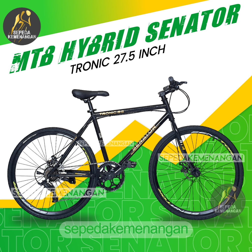 Jual Sepeda Gunung MTB Hybrid Senator Tronic 8 Speed Ukuran 27,5 Inch ...