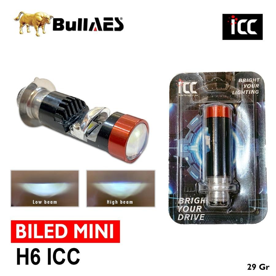 Jual Lampu Bohlam LED Motor Biled Mini Laser Premium ICC H6 Bluelens ...