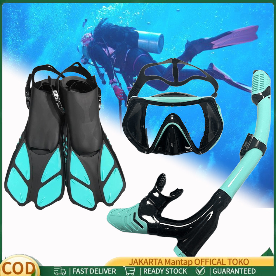 Jual Kacamata Selam Scuba Diving and Snorkel Anti Fog Spearfishing Set ...