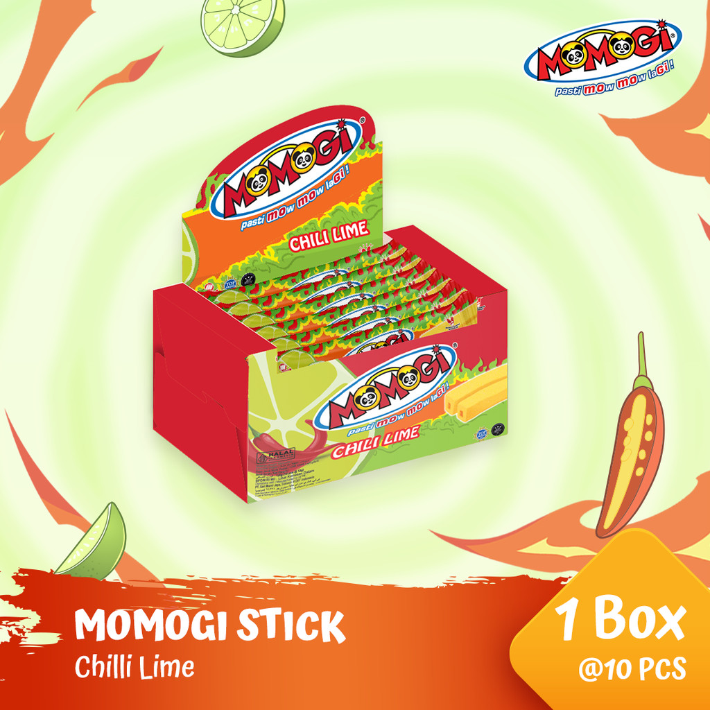 Jual Momogi Stick Snack Makanan Ringan 12gr - Chili Lime [1 Box @ 10 ...