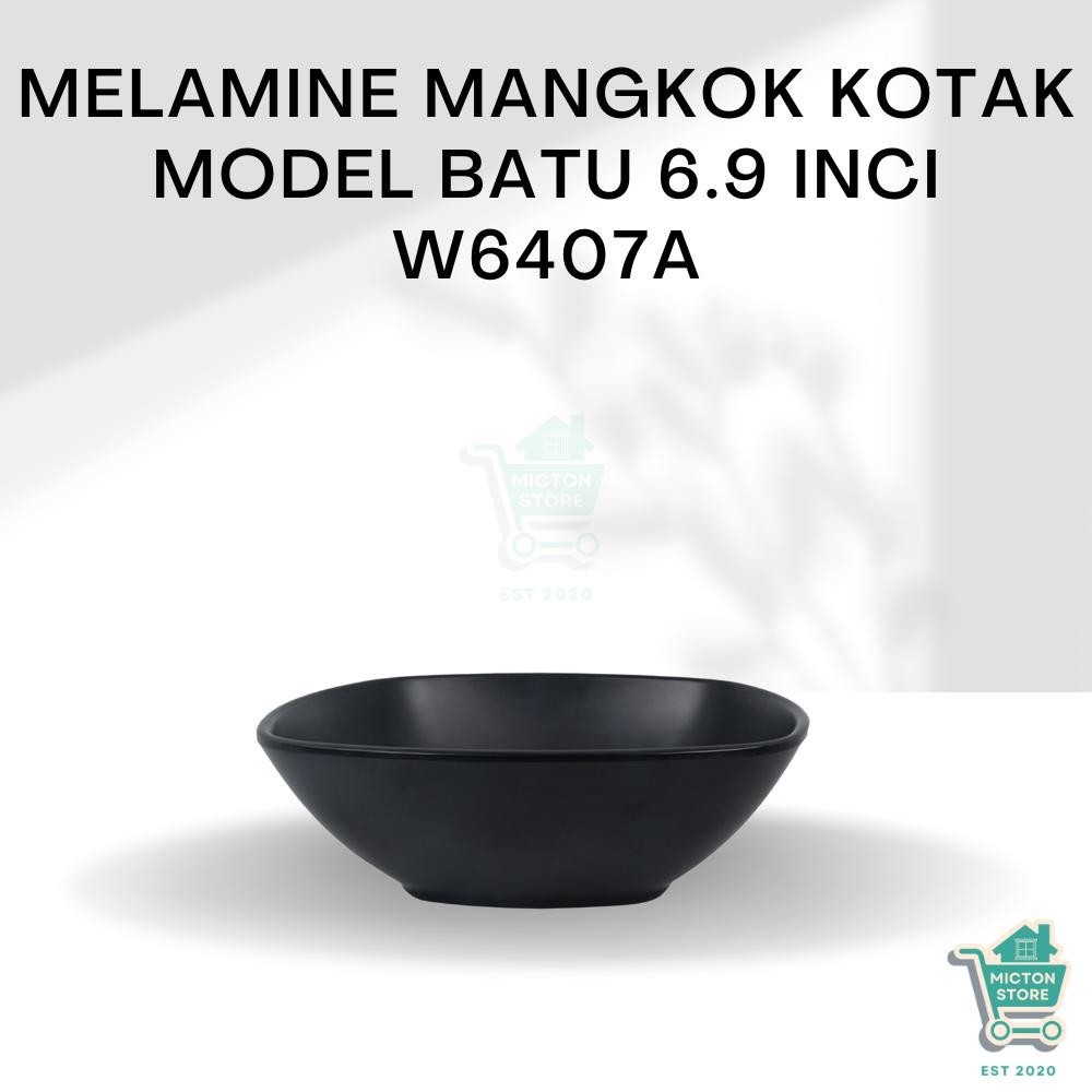 Jual BEZTON Premium Melamine Mangkok Kotak Model Batu 6,9 inch W6407A ...