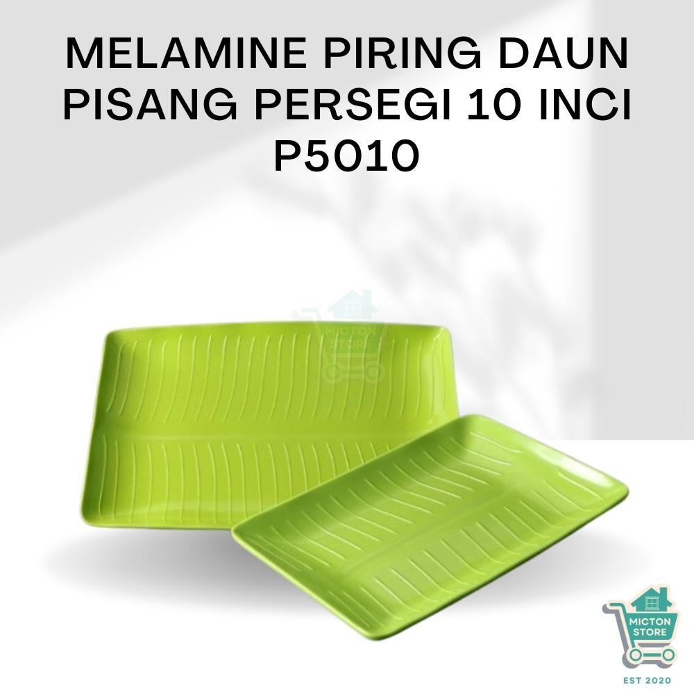 Jual LUXTON Premium Melamine Piring Daun Pisang Persegi 10 Inch P5010 Piring Melamine Daun ...