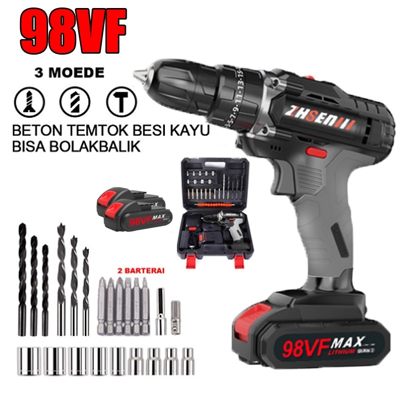 Jual Bor Baterai / Bor dampak / Mesin Bor Cordless / Bor Listrik ...